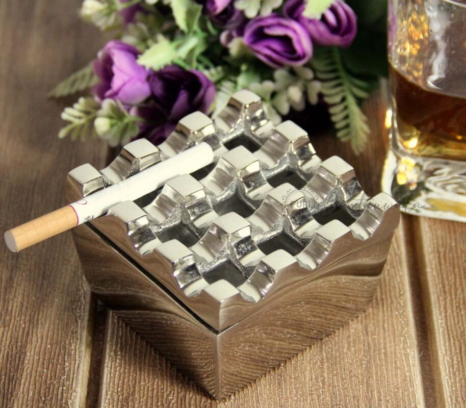 Aluminium Windproof Cigar Ashtray Metal Antique Finish